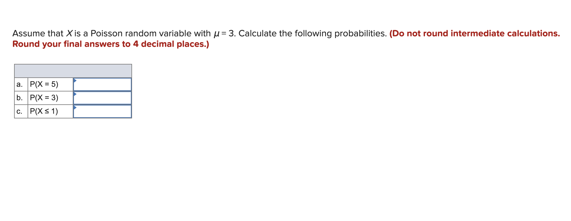 Solved Assume That X Is A Poisson Random Variable With U 