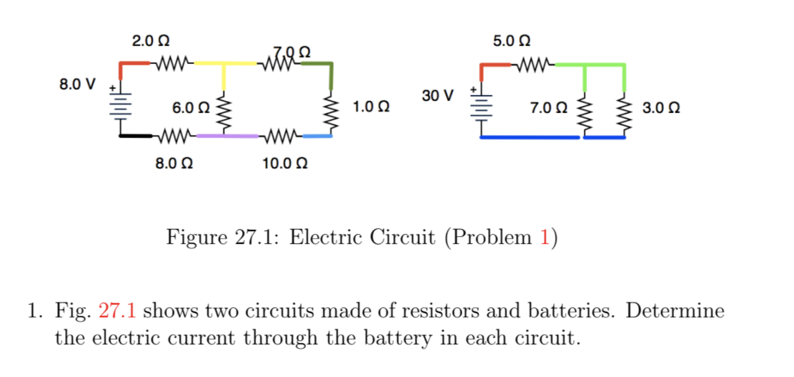 Solved Figure 27.1: Electric Circuit (Problem 1) Fig. 27.1 | Chegg.com