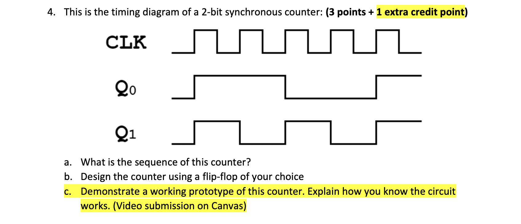 Solved This Is The Timing Diagram Of A 2 Bit Synchronous