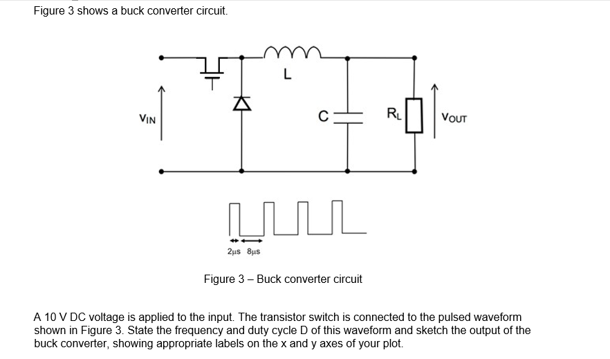 Solved Figure 3 shows a buck converter circuit. Figure 3 - | Chegg.com