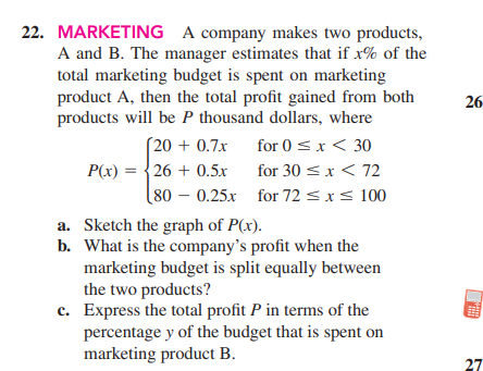 Solved MARKETING A company makes two products,A and B. ﻿The | Chegg.com