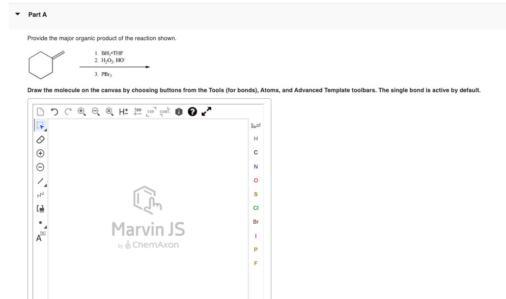 Solved Provide the major organic product of the reaction | Chegg.com