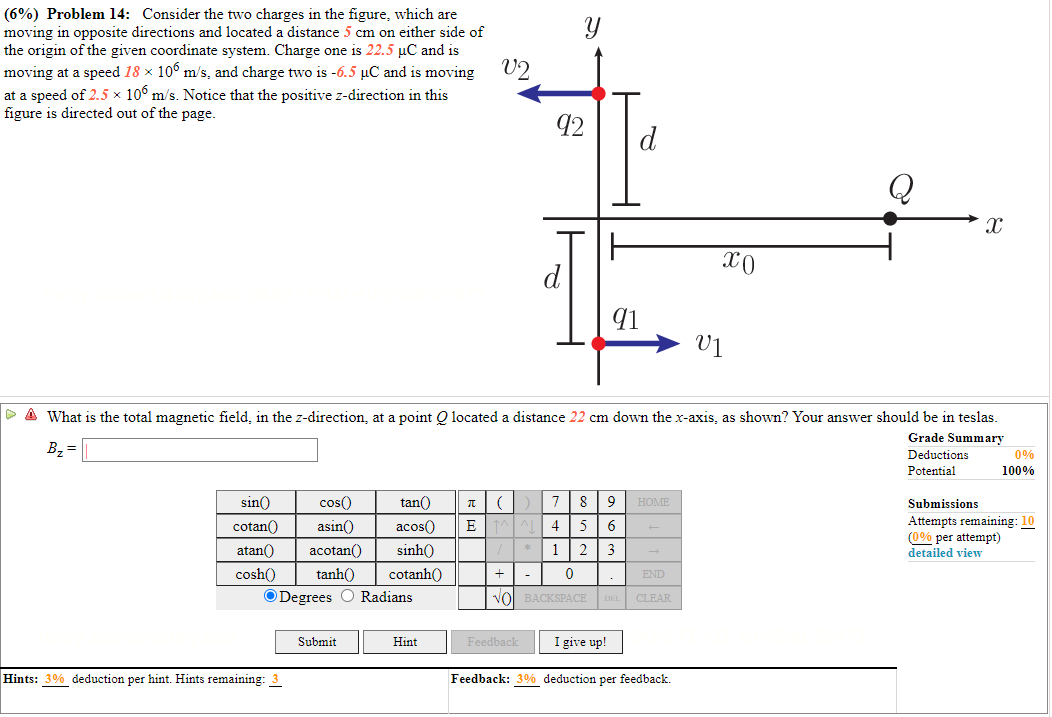 Solved Y (6%) Problem 14: Consider the two charges in the | Chegg.com Solved Y (6%) Problem 14: Consider the two charges in the | Chegg.com