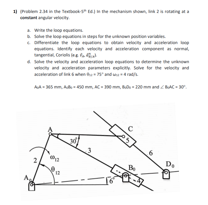 Solved 1) (Problem 2.34 in the Textbook-5th Ed.) In the | Chegg.com