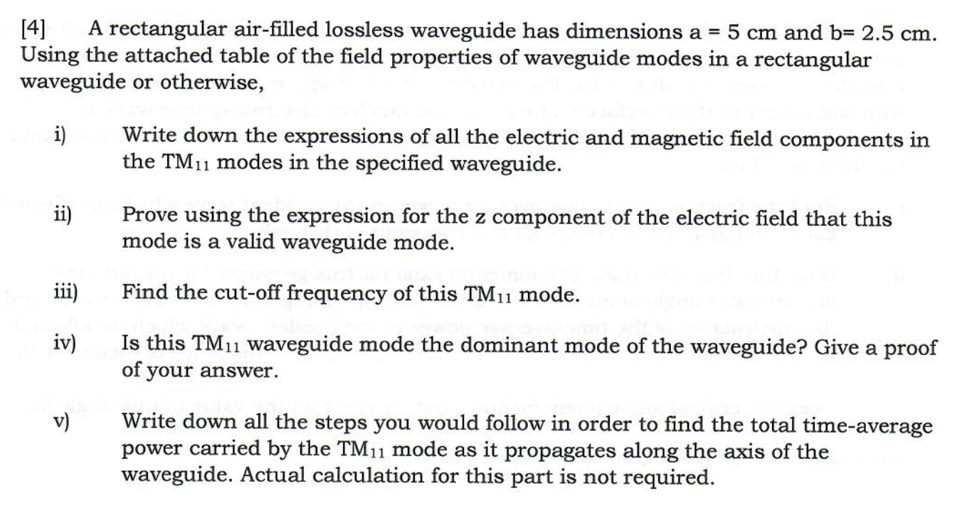 Solved A rectangular air-filled lossless waveguide has | Chegg.com