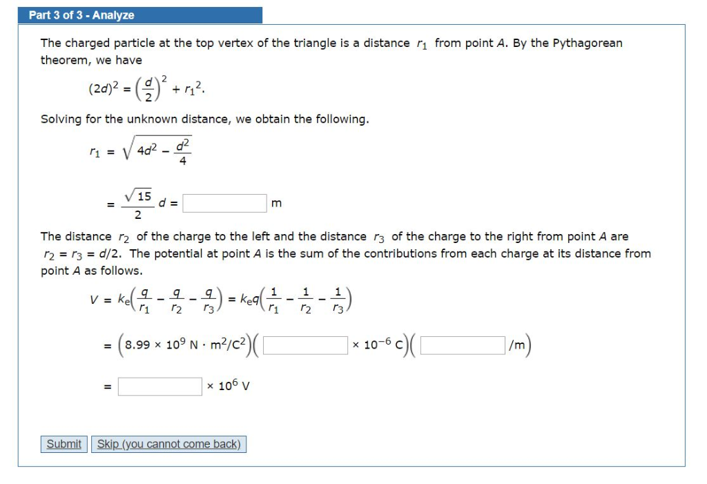 Solved The three charged particles in the figure below are | Chegg.com
