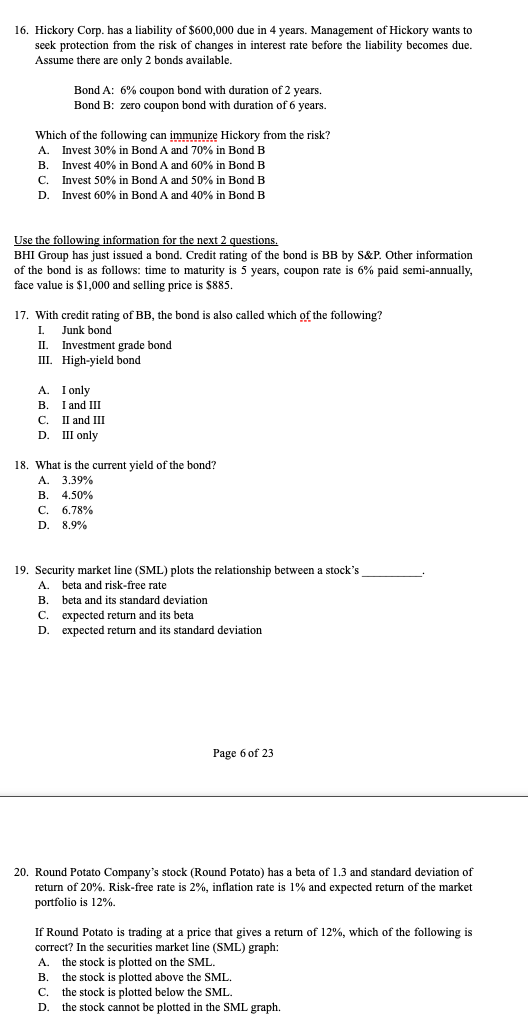 Solved Section I (20 marks) Multiple Choice Questions Answer | Chegg.com