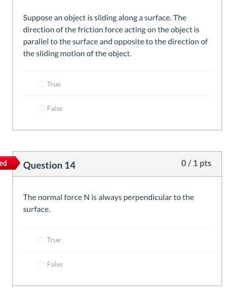 Solved If The Net Force Acting On An Object Is Zero The