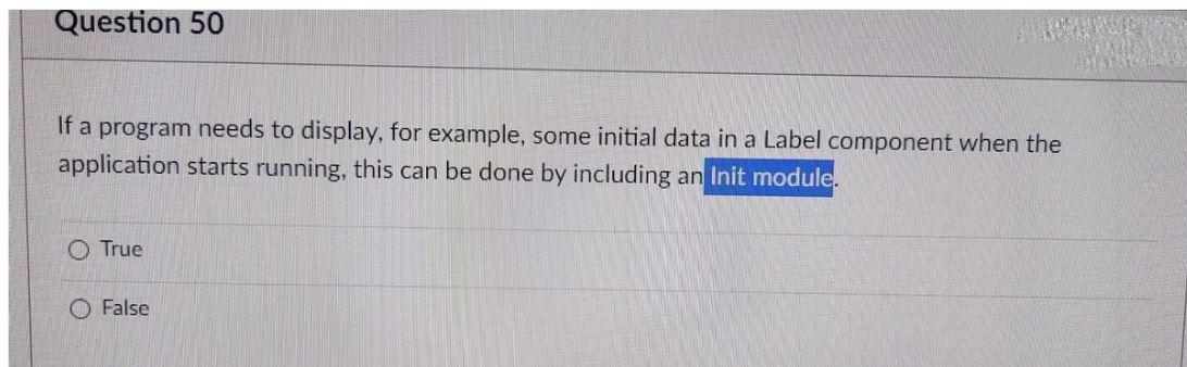 Solved Question 50 If a program needs to display, for | Chegg.com