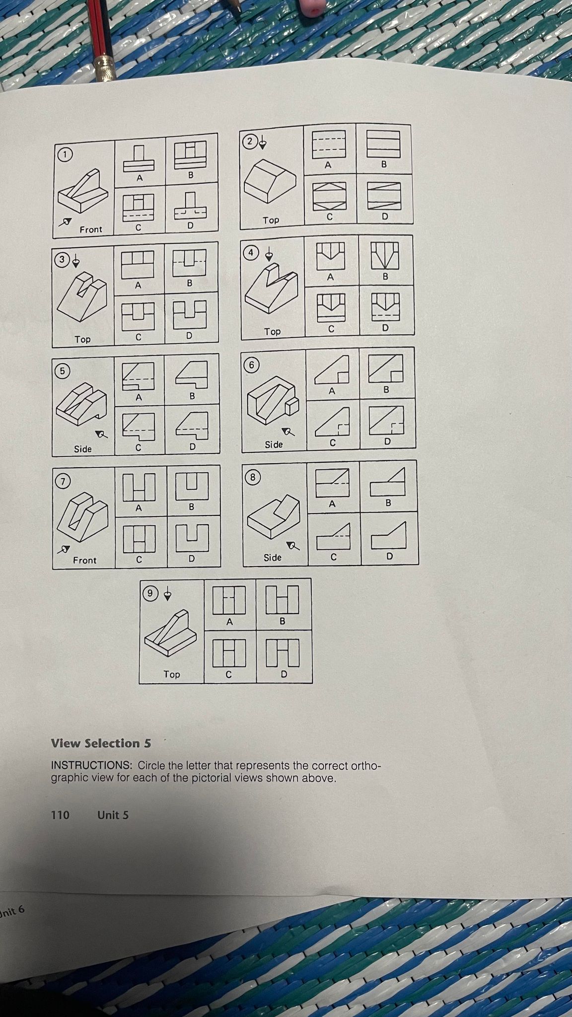 Solved View Selection 5 INSTRUCTIONS: Circle the letter that | Chegg.com