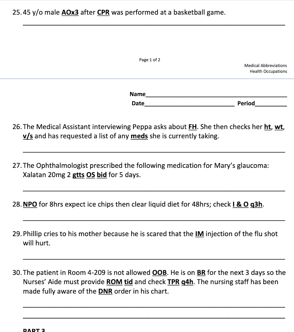 Solved 25.45 y/o male AOx3 after CPR was performed at a | Chegg.com