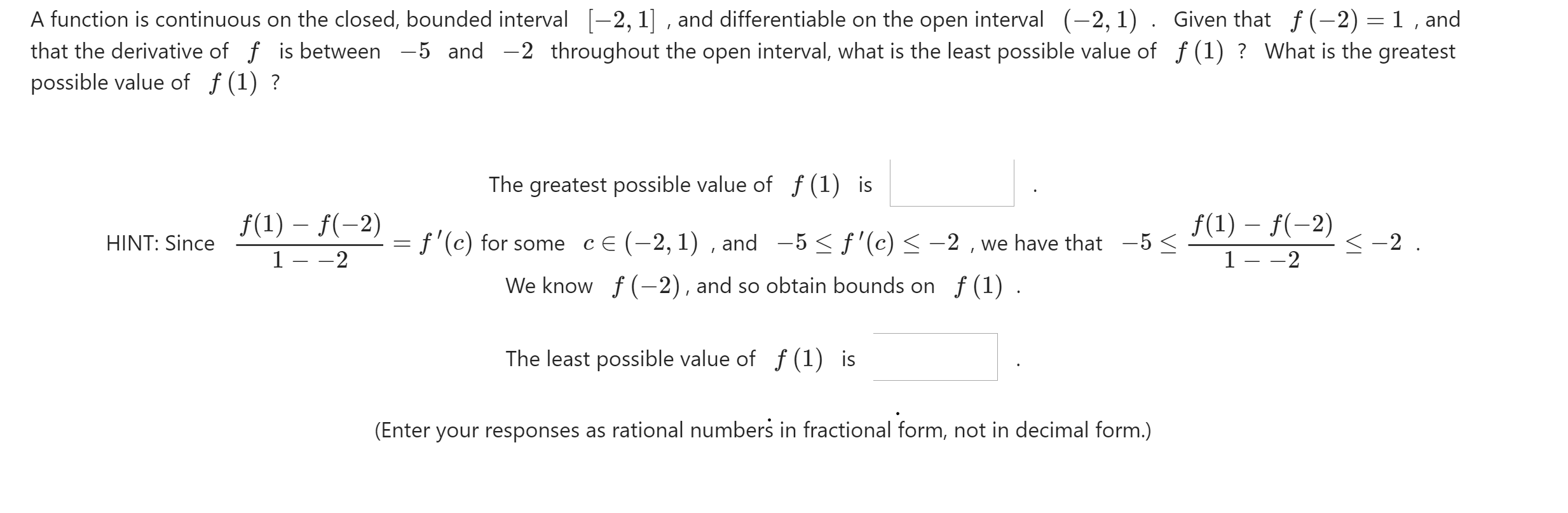 Solved A function is continuous on the closed, bounded | Chegg.com