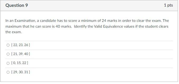 Solved Question 9 1 pts In an Examination, a candidate has | Chegg.com