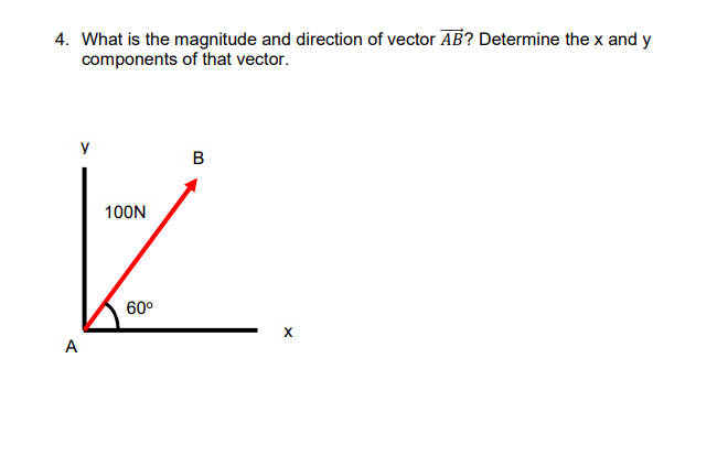 Solved 4. What is the magnitude and direction of vector AB? | Chegg.com