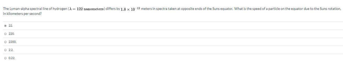 Solved The Lyman-alpha spectral line of hydrogen (= 122 | Chegg.com