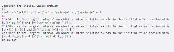 Solved Consider the initial value problem $$ | Chegg.com