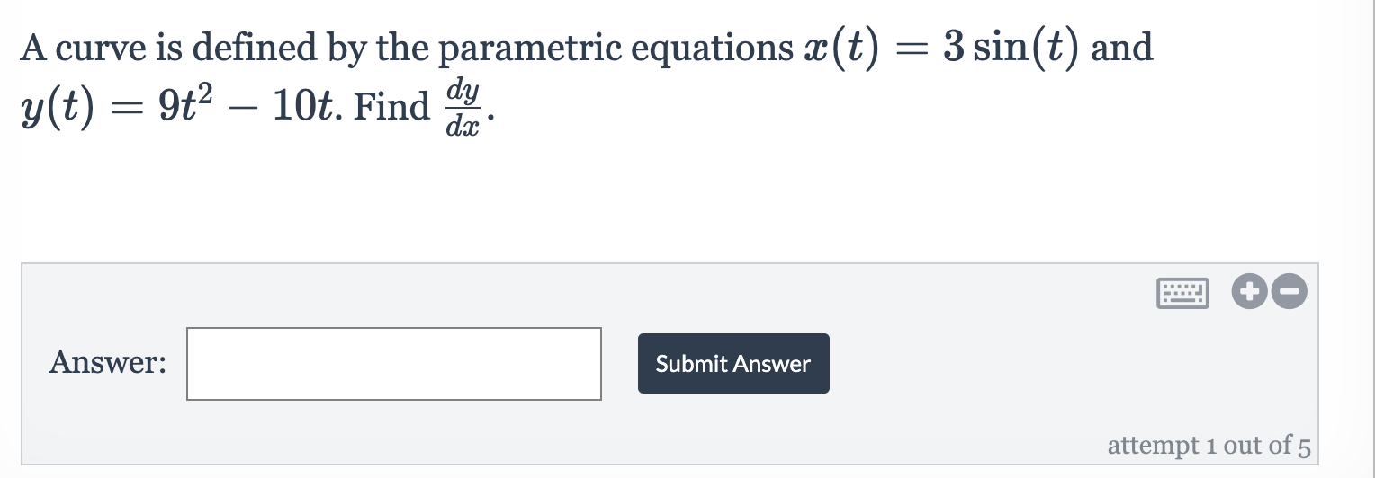 Solved A curve is defined by the parametric equations | Chegg.com
