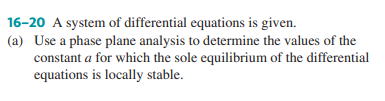 Solved 7-15 A system of differential equations is given. (a) | Chegg.com
