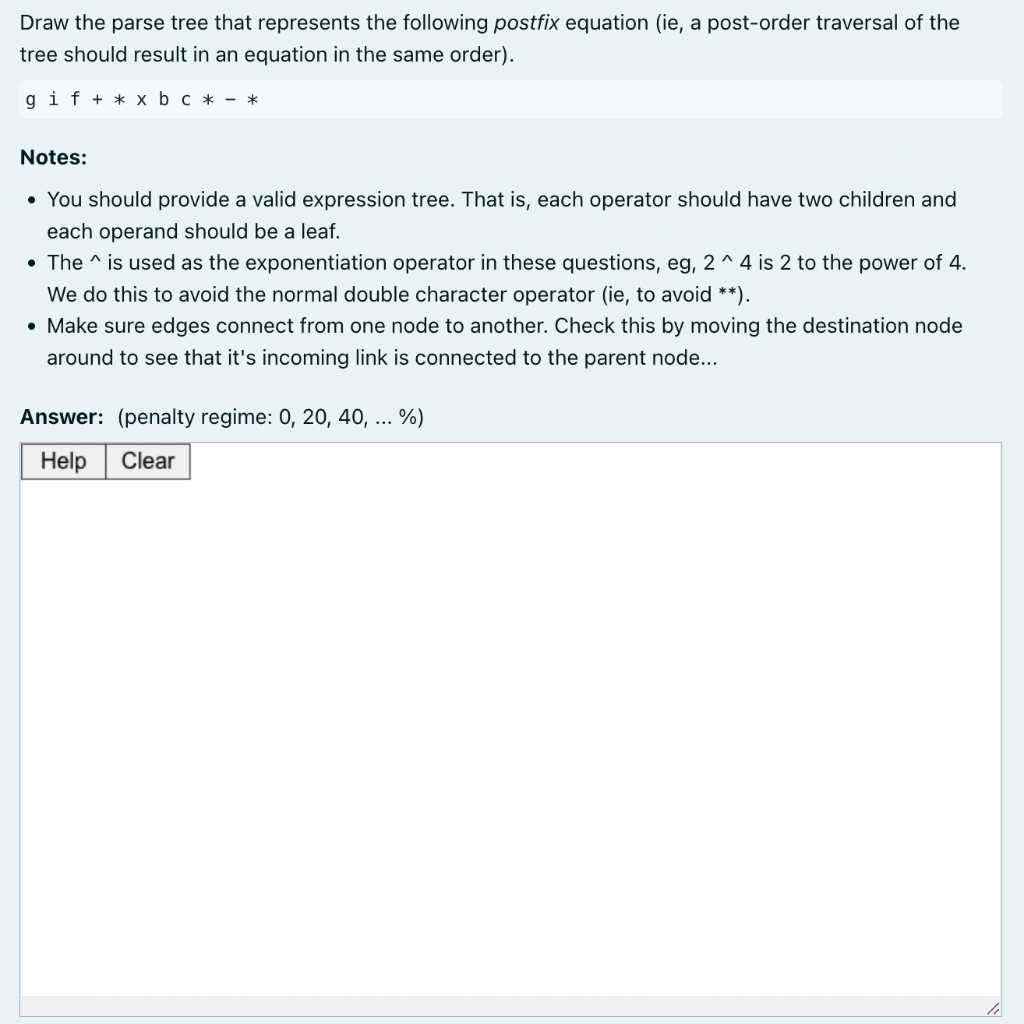 Solved Draw the parse tree that represents the following | Chegg.com