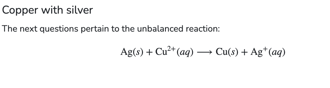 Solved Copper with silver The next questions pertain to the | Chegg.com