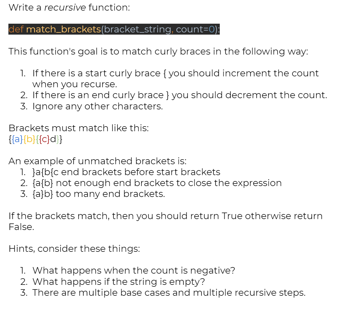 Solved Write a recursive function: def | Chegg.com