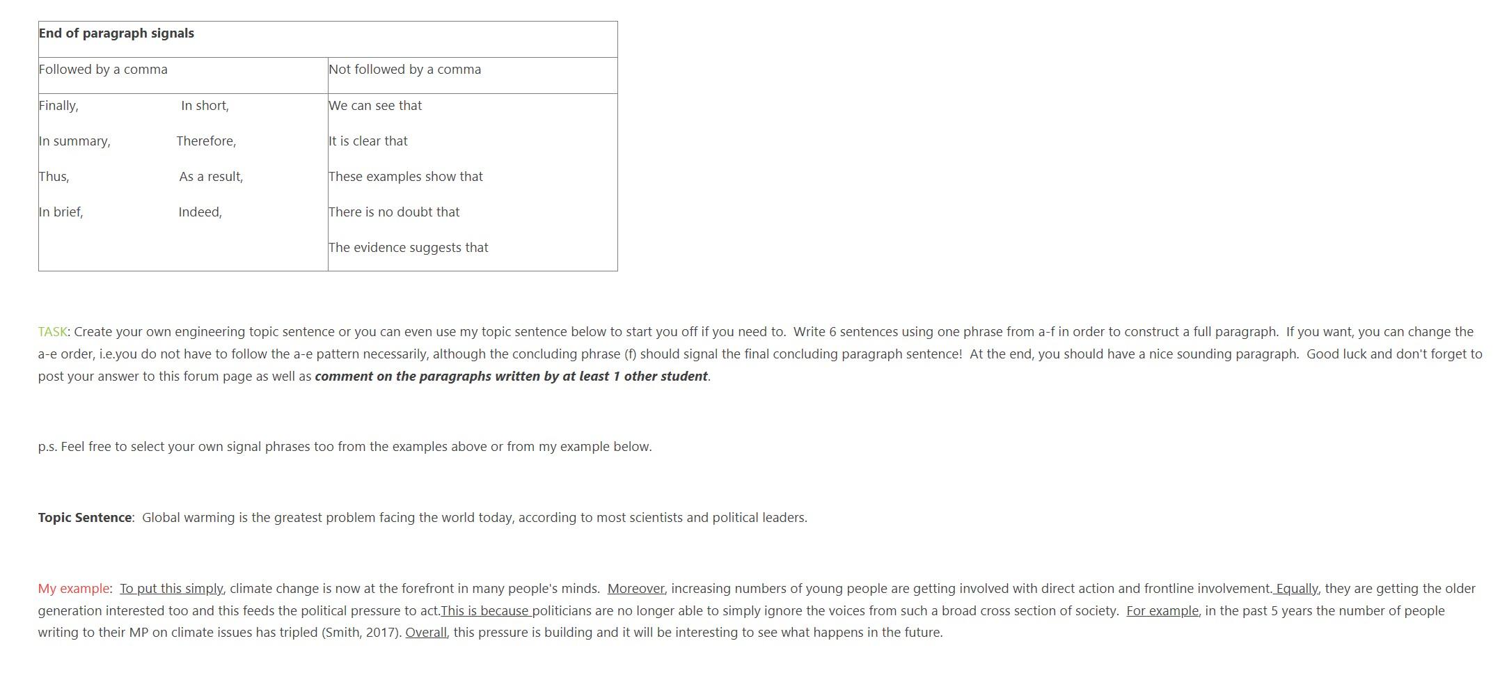 Create your own engineering topic sentence .Write 6 | Chegg.com