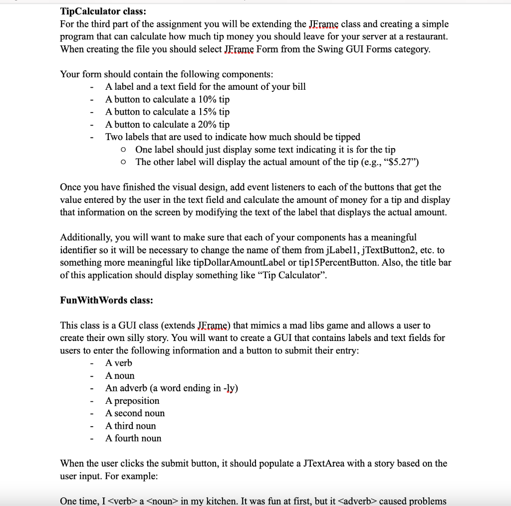 Solved For the second part of the assignment, you will be | Chegg.com