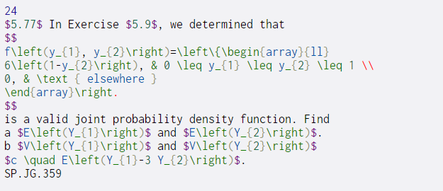 Solved 24 $5.77$ In Exercise $5.9$, we determined that $$ | Chegg.com