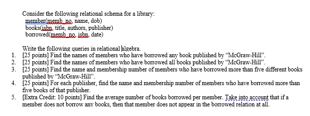 Solved Consider the following relational schema for a | Chegg.com