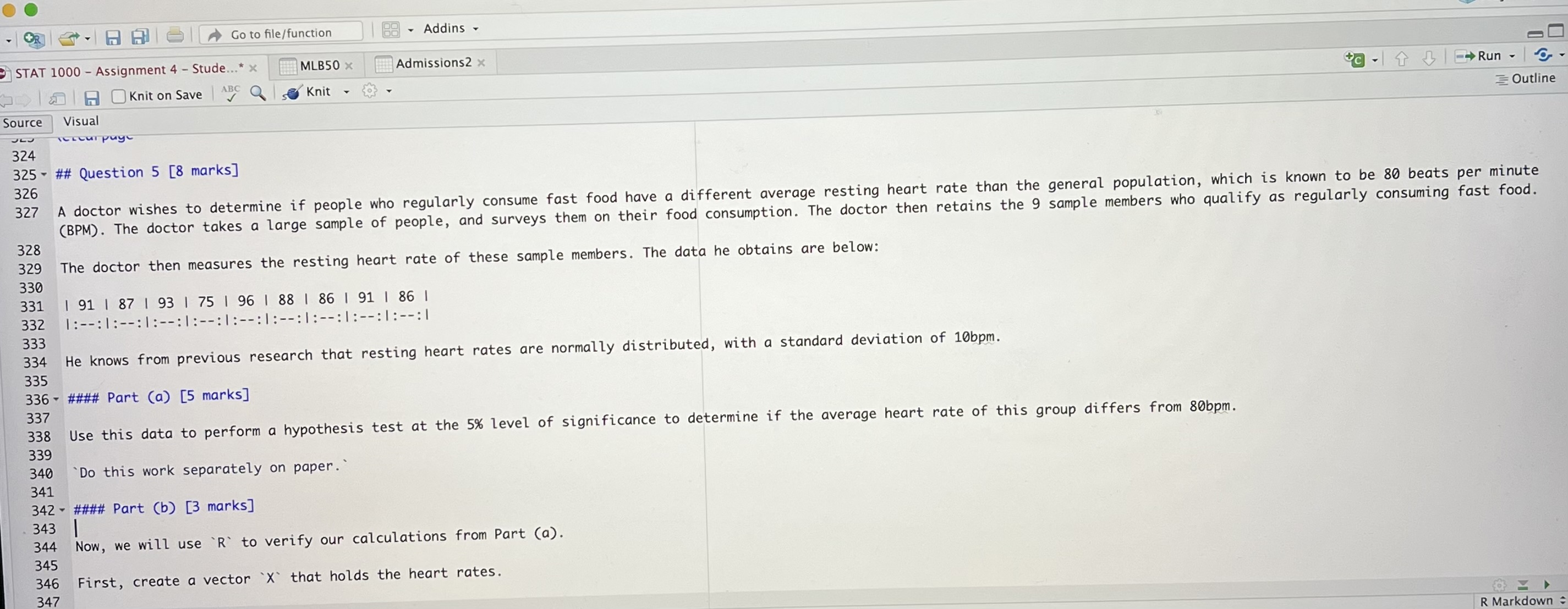 Solved ## Question 5 [8 marks] The doctor then measures the | Chegg.com
