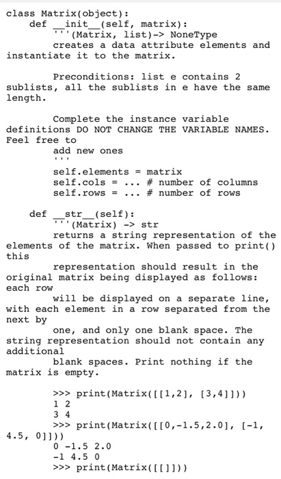 Solved Question A Matrix Of Dimensions Mxn An M By N