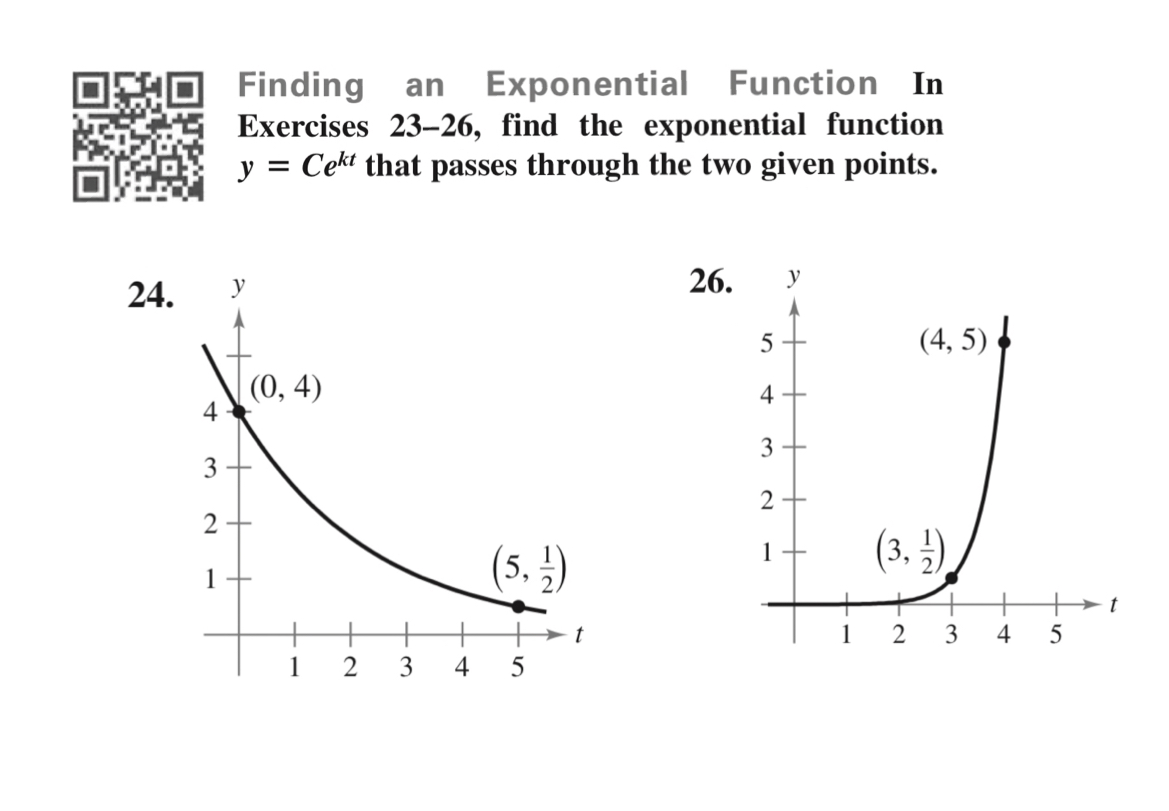 Solved Finding an Exponential Function In Exercises 23-26, | Chegg.com