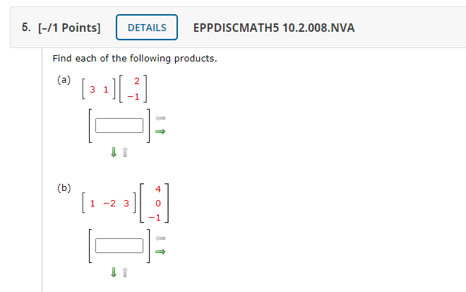 Solved 1. [-/1 Points] DETAILS EPPDISCMATH5 10.2.001. Find | Chegg.com