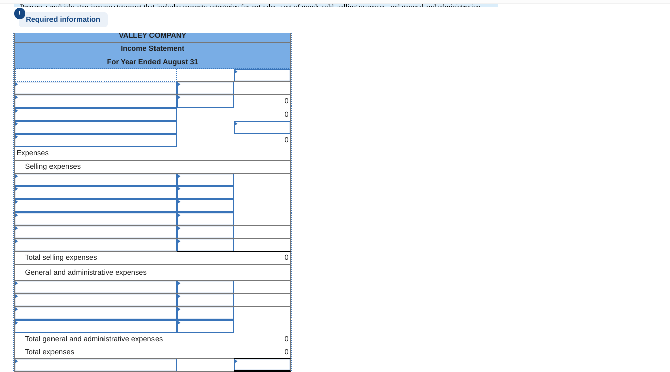 Solved general and administrative expenses. Complete this | Chegg.com