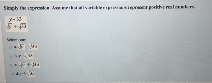 Solved Simply The Expression Assume That All Variable 2222