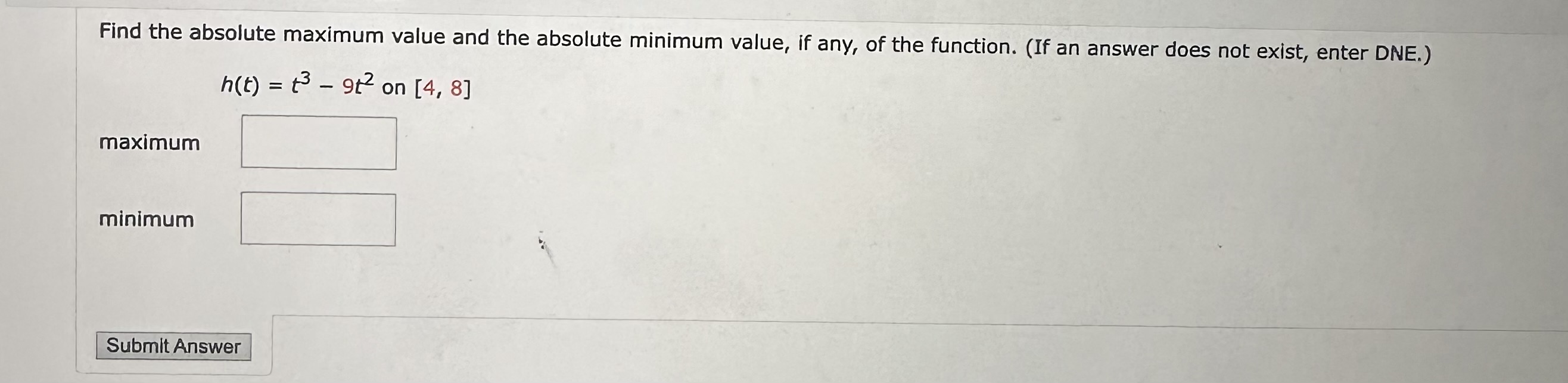 Solved Find the absolute maximum value and the absolute | Chegg.com