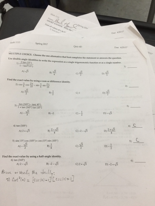 Solved Use double angle identities to write the expression | Chegg.com