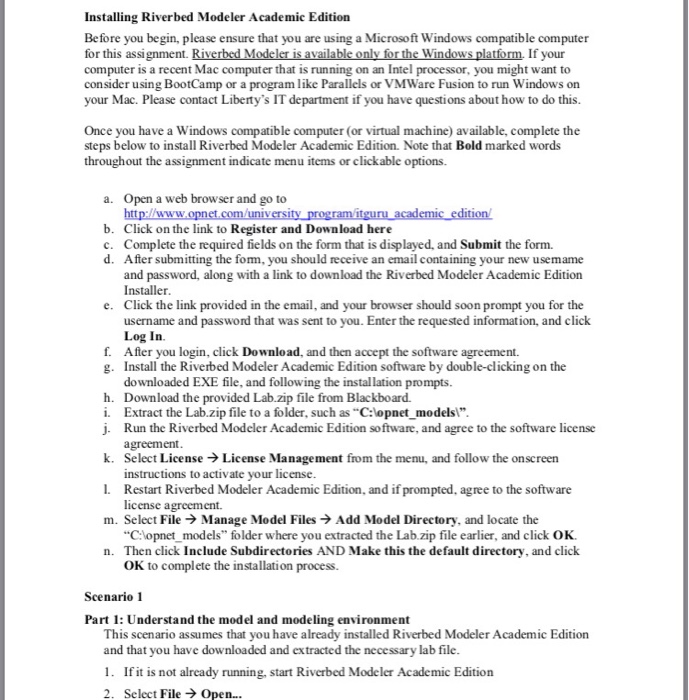 Installing Riverbed Modeler Academic Edition Before