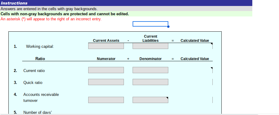 Solved sales in receivables 6. Inventory turnover 7. Number | Chegg.com