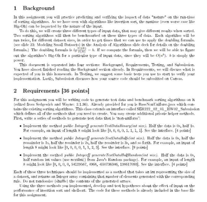 Solved Benchmarking Sorting Algorithms Summary: In this | Chegg.com
