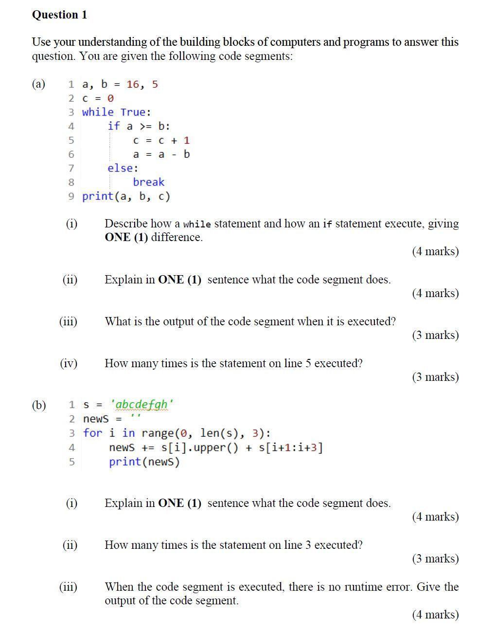 Solved Question 1 Use your understanding of the building | Chegg.com