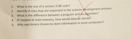 Solved 1. What is the size of a version 3 QR code? 2. | Chegg.com