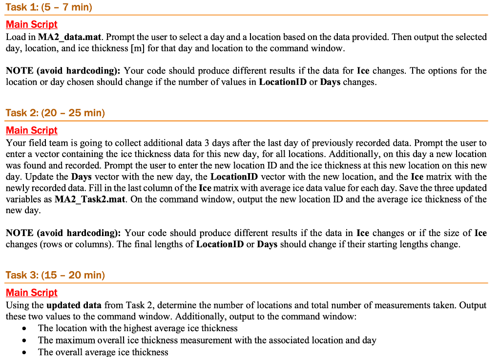 MATLAB Assignment Instructions: This assignment has | Chegg.com