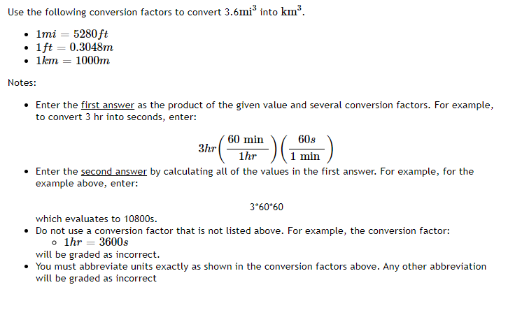 Solved Use the following conversion factors to convert | Chegg.com