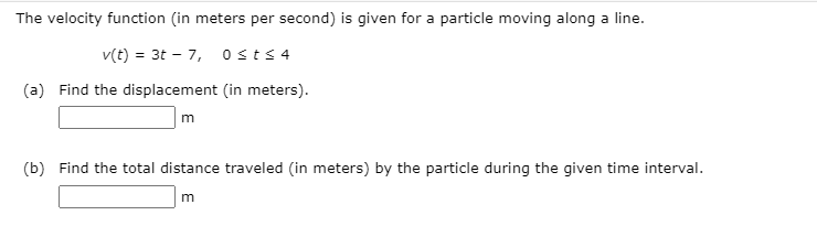 Solved The velocity function (in meters per second) is given | Chegg.com
