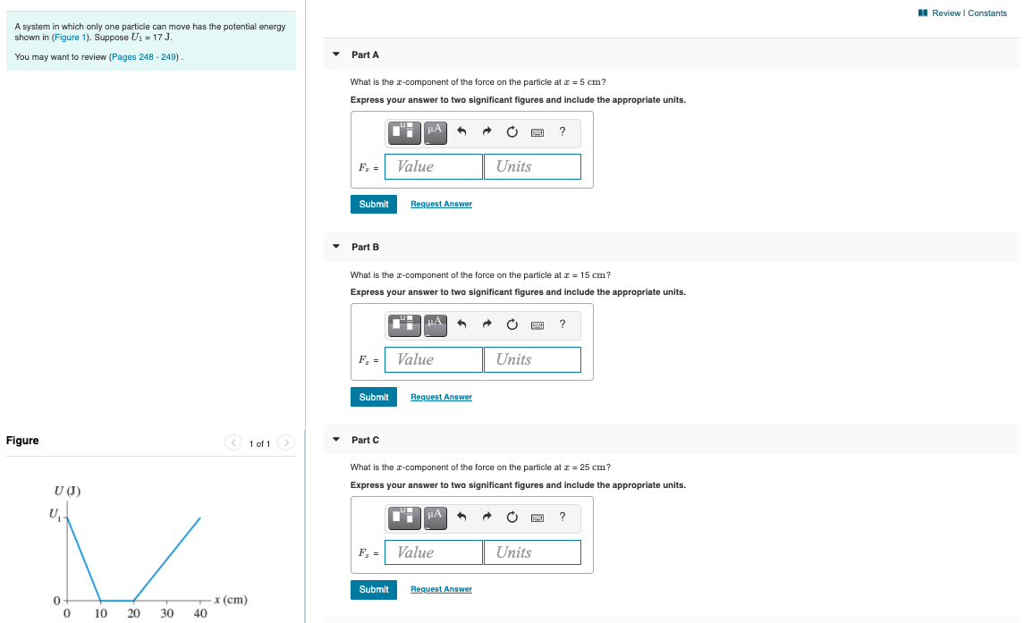 Solved Review Constants A system in which only one particle | Chegg.com