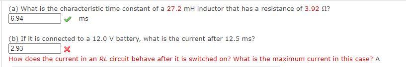 Solved (a) What is the characteristic time constant of a | Chegg.com
