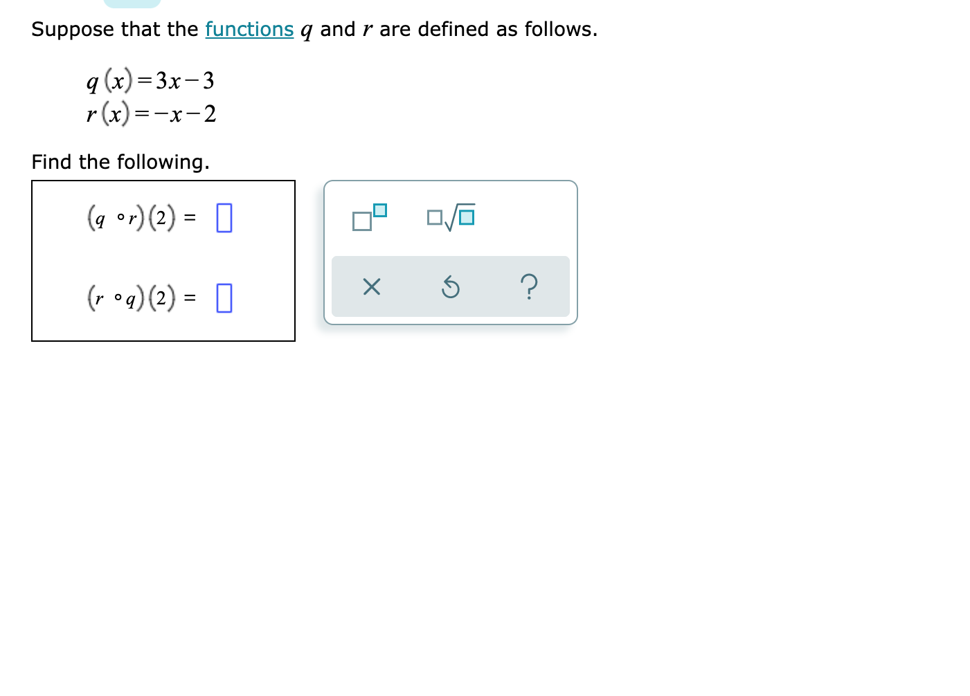 Solved Suppose that the functions r and s are defined for | Chegg.com