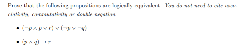 Solved Prove that the following propositions are logically | Chegg.com