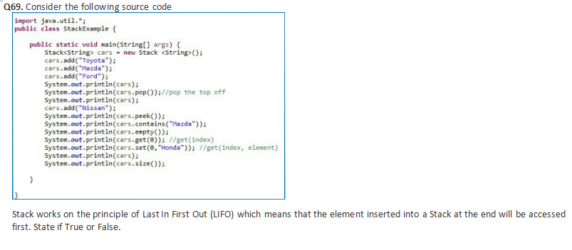 Solved Q69. Consider the following source code import | Chegg.com